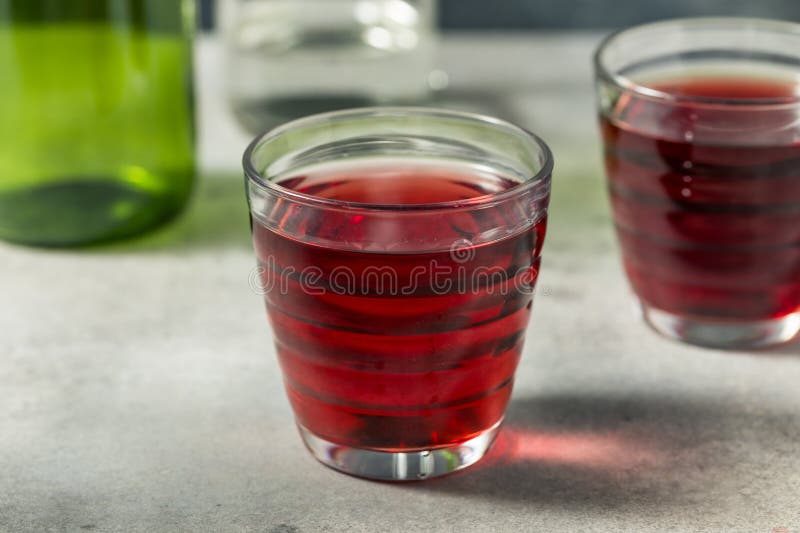 Cold Refreshing Wine and Vodka Krambambula Cocktail Stock Image - Image ...