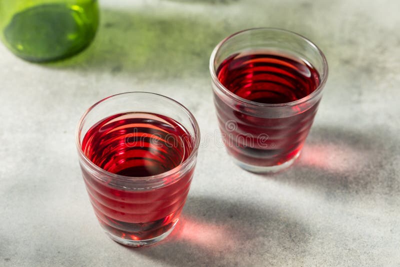 Cold Refreshing Wine and Vodka Krambambula Cocktail Stock Photo - Image ...