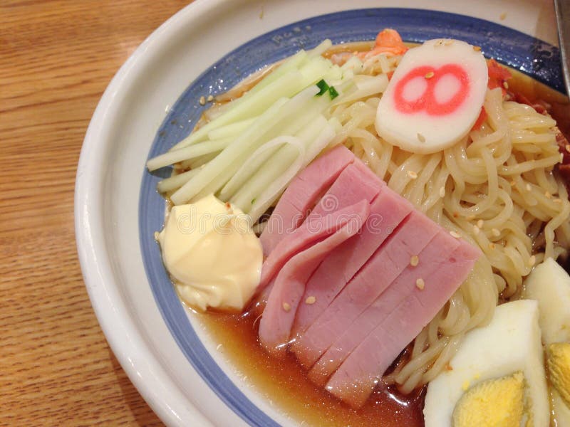 Cold Remen with Ham and Egg in Lemon Sauce Stock Photo - Image of pork ...