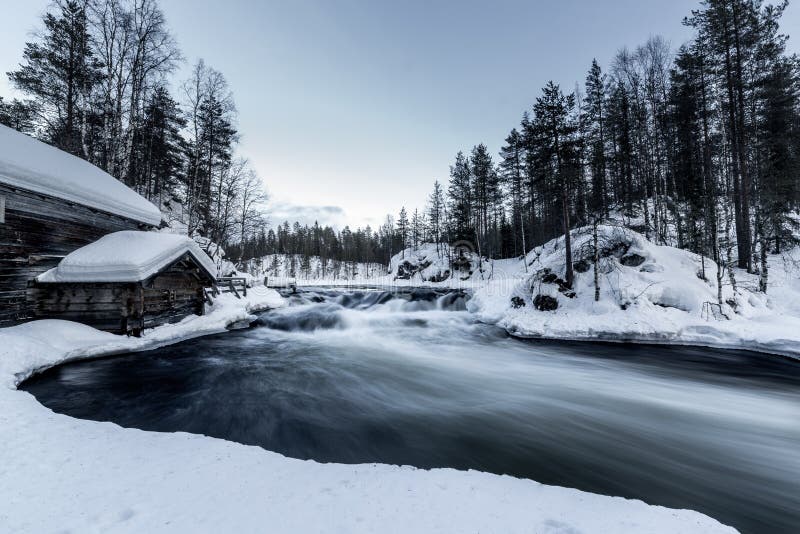 Cold river stock photo. Image of outside, snow, flow - 59559076
