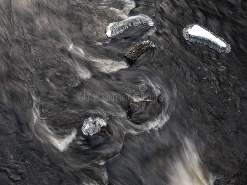 The Cold Running River Close Up Stock Photo - Image of white, cold ...