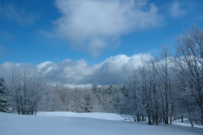Cold Scene. stock photo. Image of lyon, blue, scene, mountain - 588560