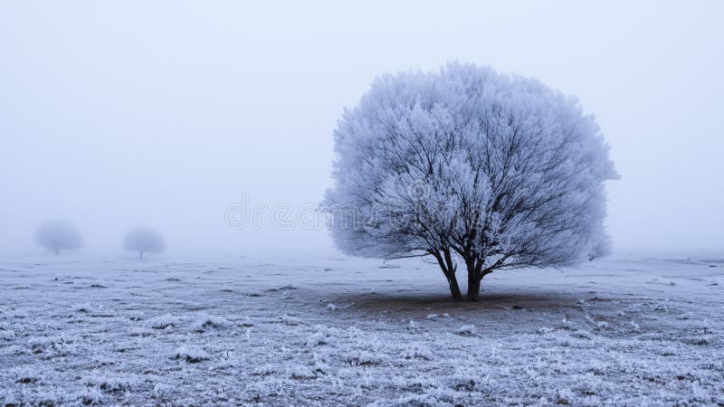 Cold Serenity: Frosty Steppe Landscape Stock Photo - Image of steppe, nature: 291262600