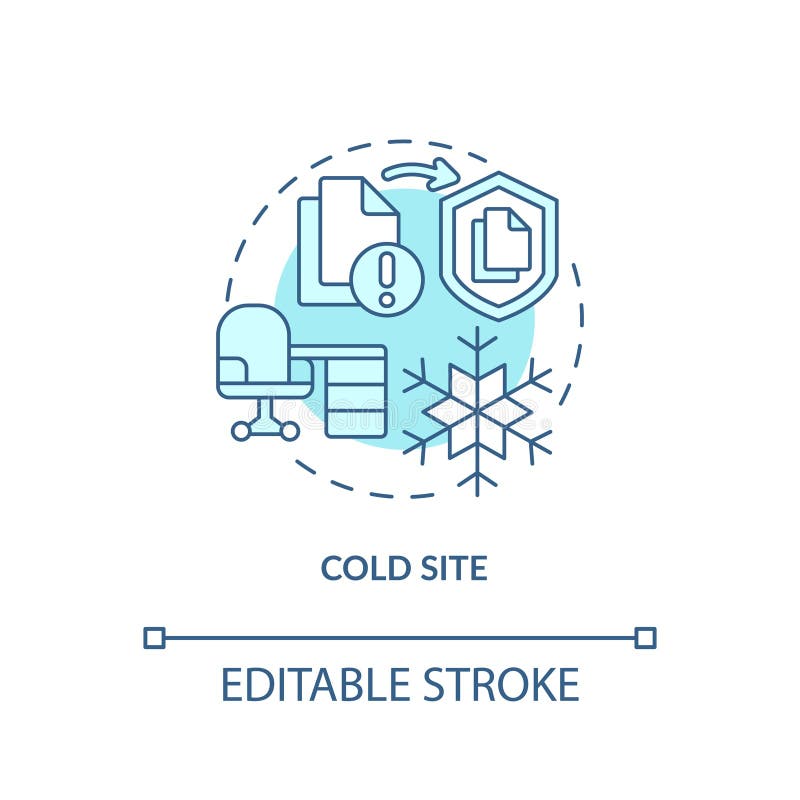 Cold Site Blue Concept Icon Stock Vector - Illustration of disaster ...