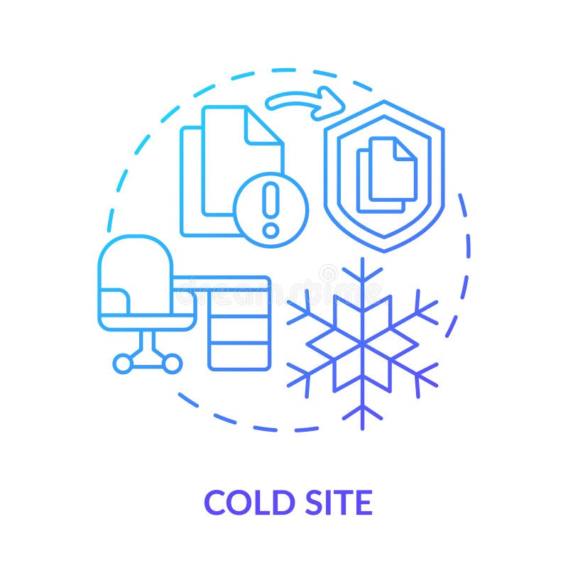Cold Site Blue Gradient Concept Icon Stock Illustration - Illustration ...
