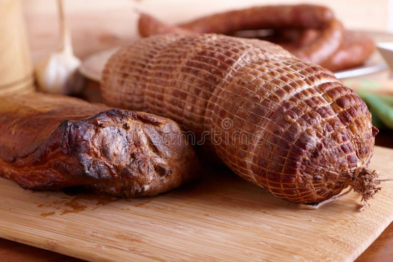 Cold smoked meat stock image. Image of sirloin, tenderloin - 19730475