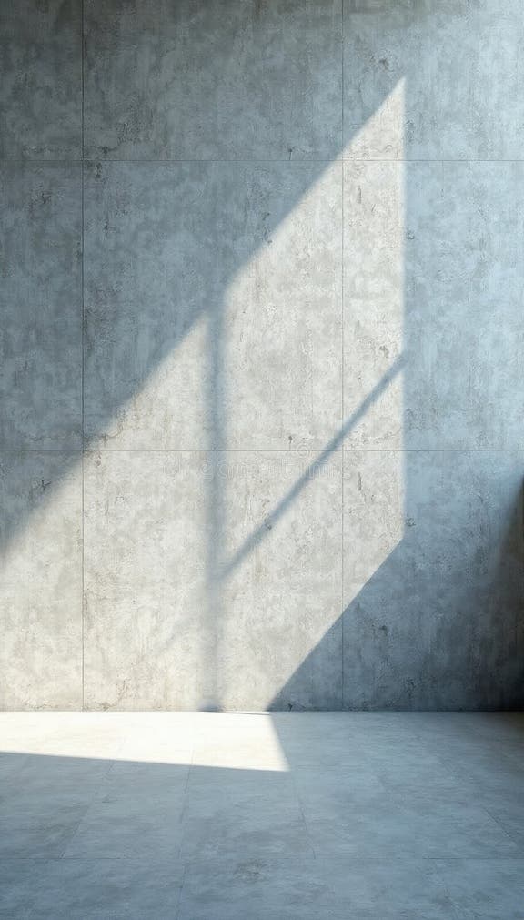 Cold, Smooth Concrete Wall, Subtle Shadow Play , Style, Shadow Stock ...
