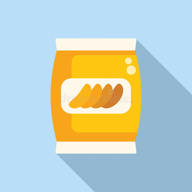 Cold Snack Pack Icon Flat Vector. Chips Package Stock Illustration ...