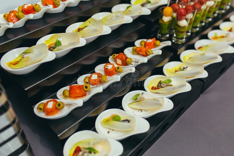 Cold Snacks at a Conference Event Stock Image - Image of holiday ...