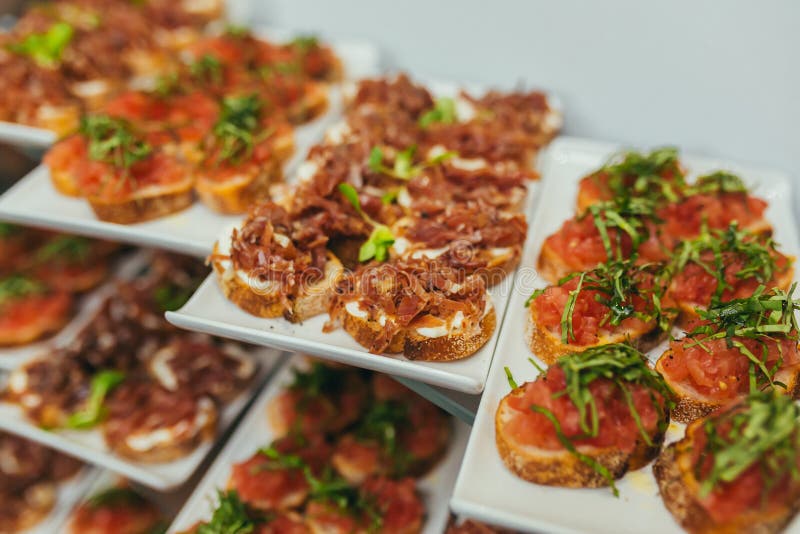 Cold Snacks at a Conference Event Stock Image - Image of healthy, event ...