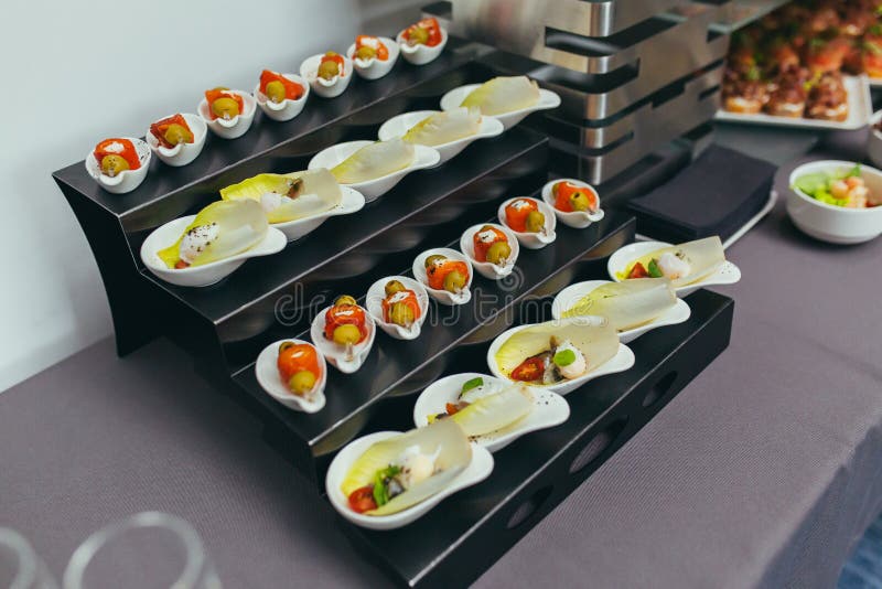 Cold Snacks at a Conference Event Stock Image - Image of gourmet ...