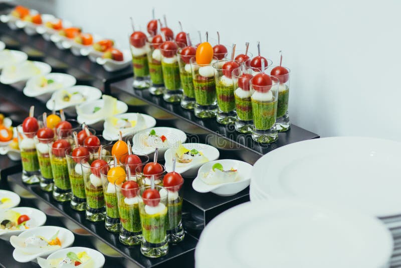 Cold Snacks at a Conference Event Stock Image - Image of break, event ...