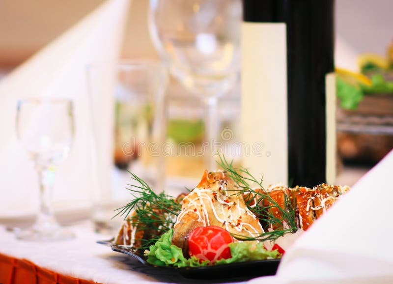 Cold Snacks on the Table in the Restaurant Stock Photo - Image of ...