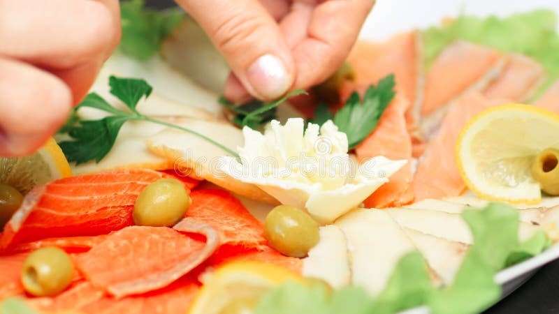 Cold Snacks on the Table in the Restaurant Stock Image - Image of ...