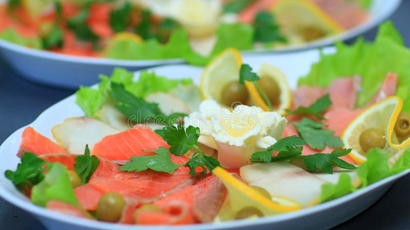 Cold Snacks on the Table in the Restaurant Stock Photo - Image of ...