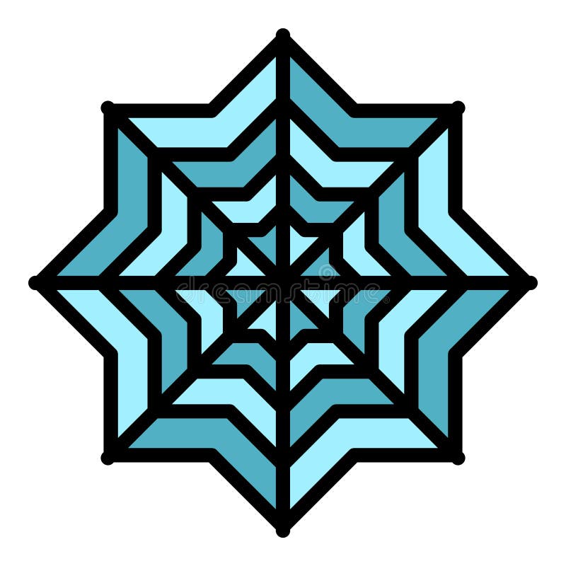 Cold Snowflake Icon Color Outline Vector Stock Vector - Illustration of ...