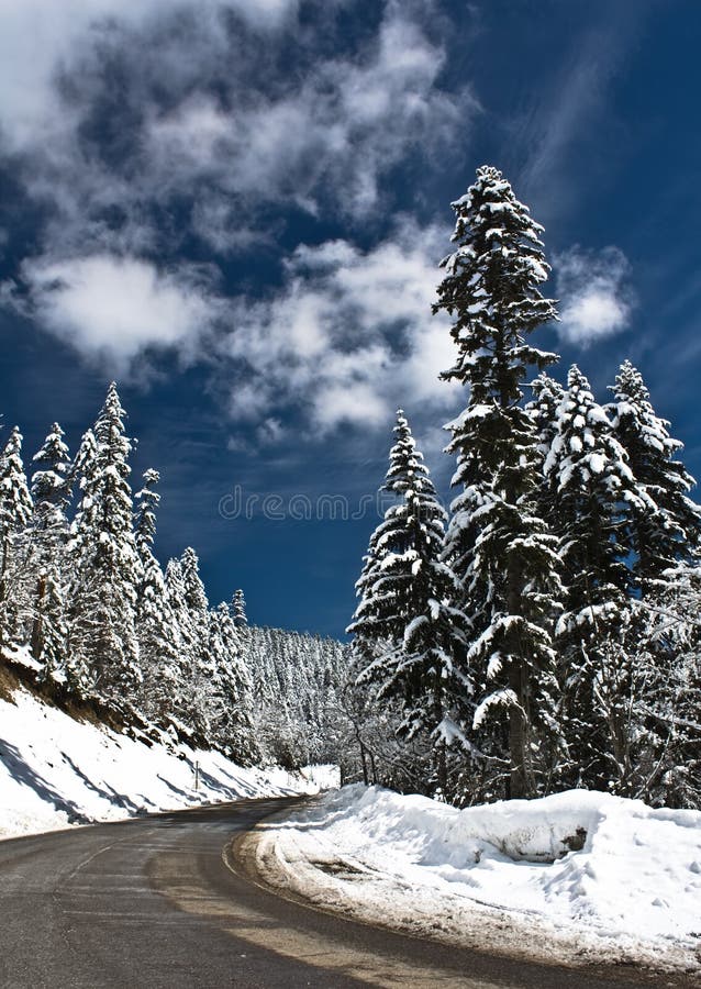 Snow Road stock photo. Image of winter, road, west, cold - 4159316