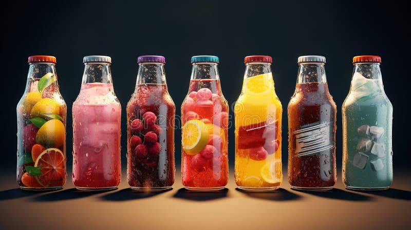 A Cold Soft Drinks for Beverage Stock Illustration - Illustration of ...