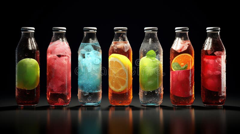 A Cold Soft Drinks for Beverage Stock Illustration - Illustration of ...