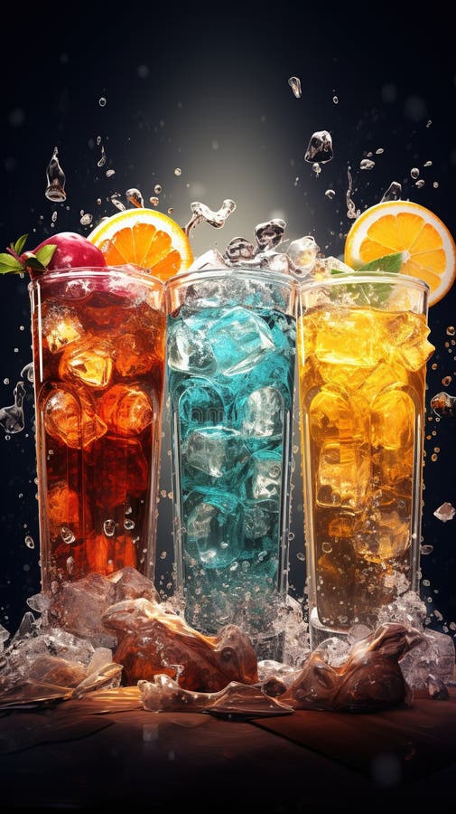 A Cold Soft Drinks for Beverage Stock Illustration - Illustration of ...