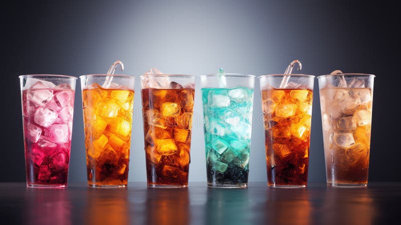 A Cold Soft Drinks for Beverage Stock Illustration - Illustration of ...