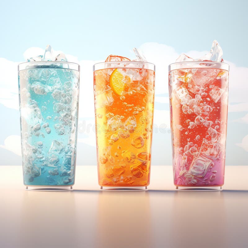 A Cold Soft Drinks for Beverage Stock Illustration - Illustration of ...