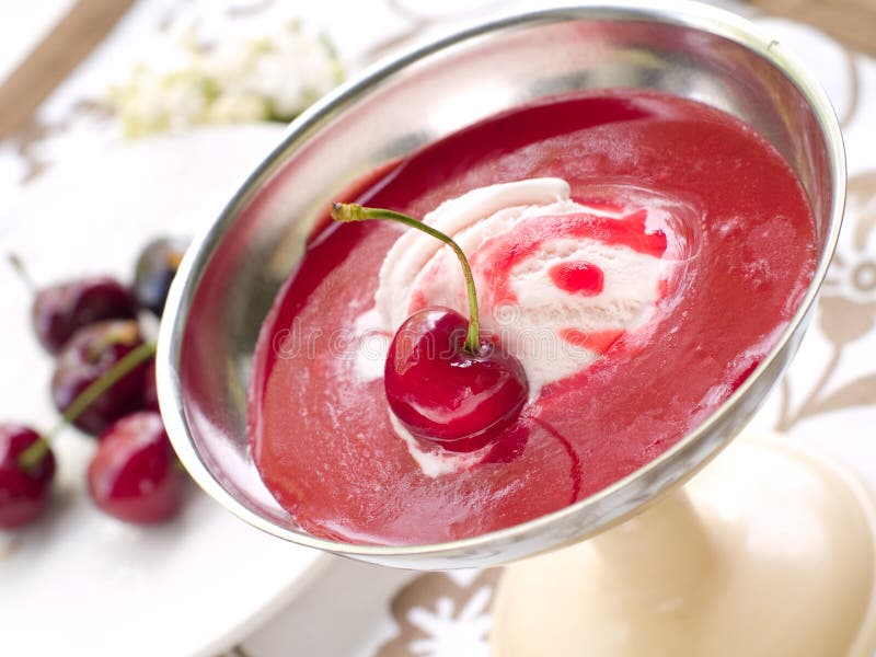 Cold soup stock image. Image of soup, bowl, creamy, cold - 19609133