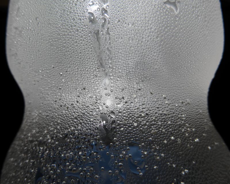 Drops of Condensation on the Polythene Surface Detailed Stock Photo ...