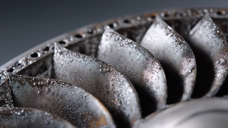 Cold Spray Coating Process Restoring Jet Engine Fan Blades Stock Image ...