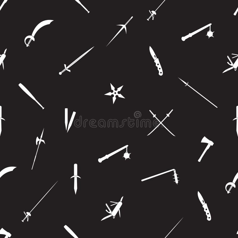 Cold Steel Weapons Pattern Eps10 Stock Vector - Illustration of ...