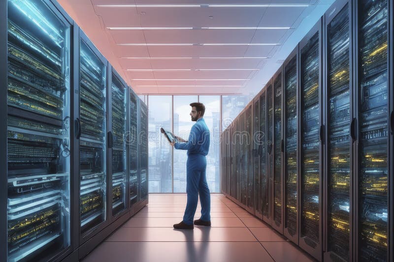 The Cold, Sterile Environment of a Server Room and the Warmth of the ...