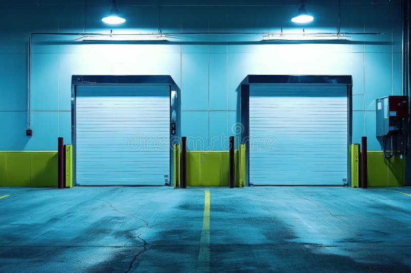 Cold Storage Doors in Meat Processing Plant Loading Bay, Showcasing ...