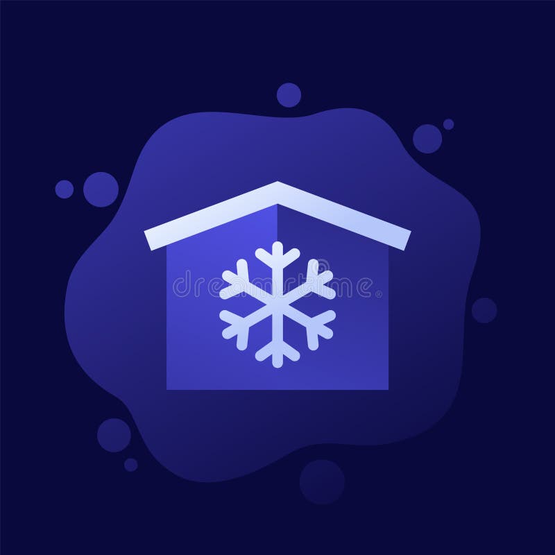 Cold Storage Icon, Vector Design Stock Vector - Illustration of frozen ...