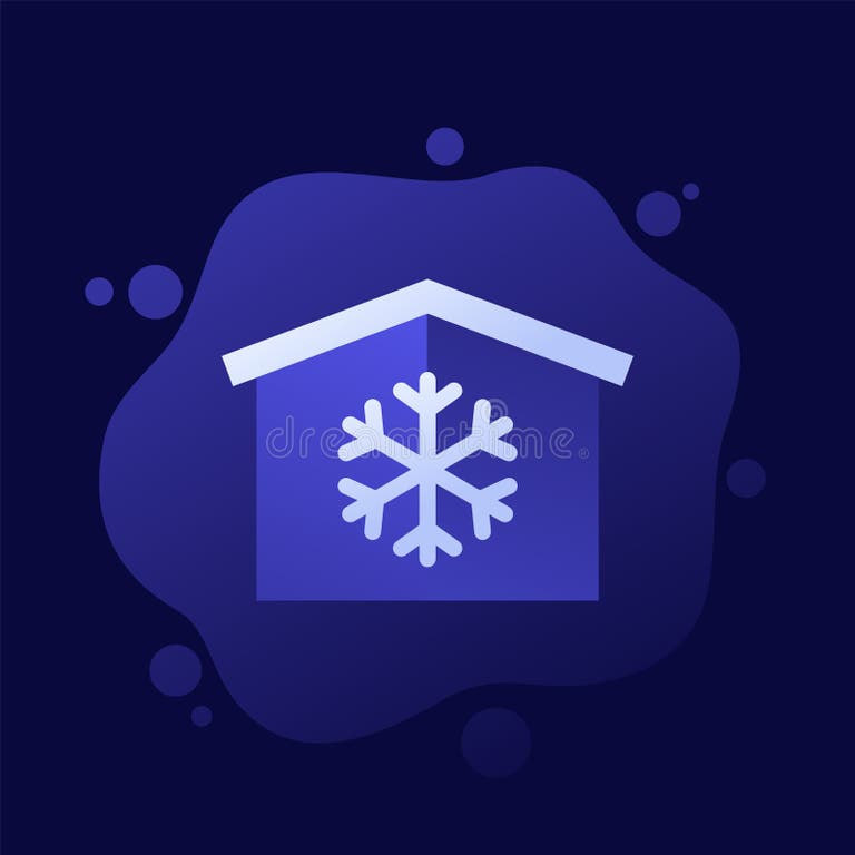 Cold Storage Icon, Vector Design Stock Vector - Illustration of frozen ...