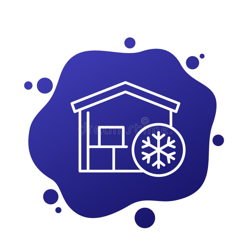 Cold Storage Line Icon, Vector Stock Vector - Illustration of linear ...