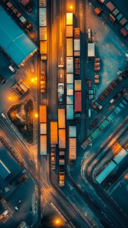 Cold Storage Logistics Hub stock illustration. Illustration of ...