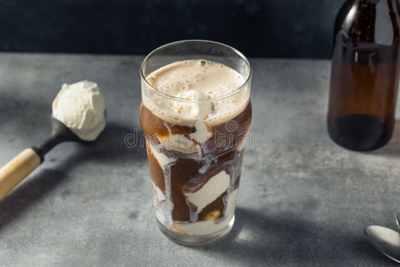 Cold Stout Beer Ice Cream Float Stock Photo - Image of froth, frozen ...