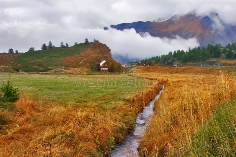Cold stream. stock image. Image of green, cold, mountains - 7608105