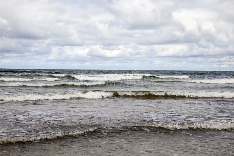 Cold Summer Season on the Baltic Sea in Windy Weather Stock Photo ...