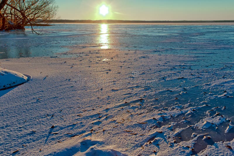 Cold sun stock photo. Image of bright, snow, colored - 46884244