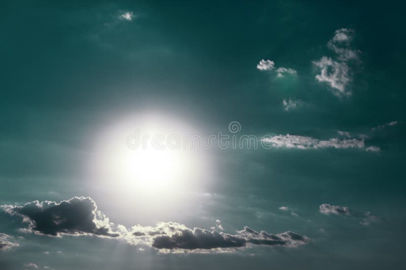 Cold sun on the sky stock image. Image of mist, season - 210224599