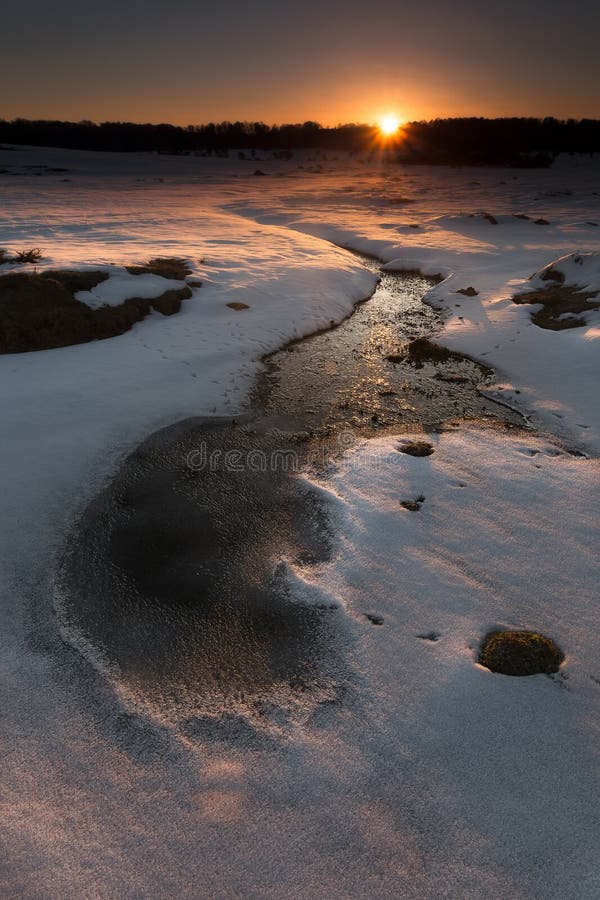 Cold Sunrise stock photo. Image of winter, gone, coloured - 67119984