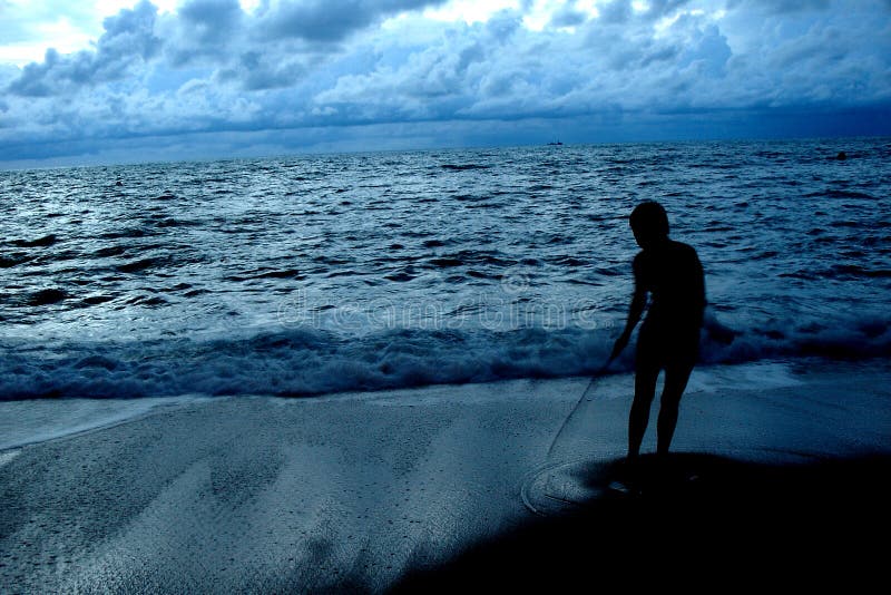 Cold Sunset stock photo. Image of silhouette, water, cold - 3810502