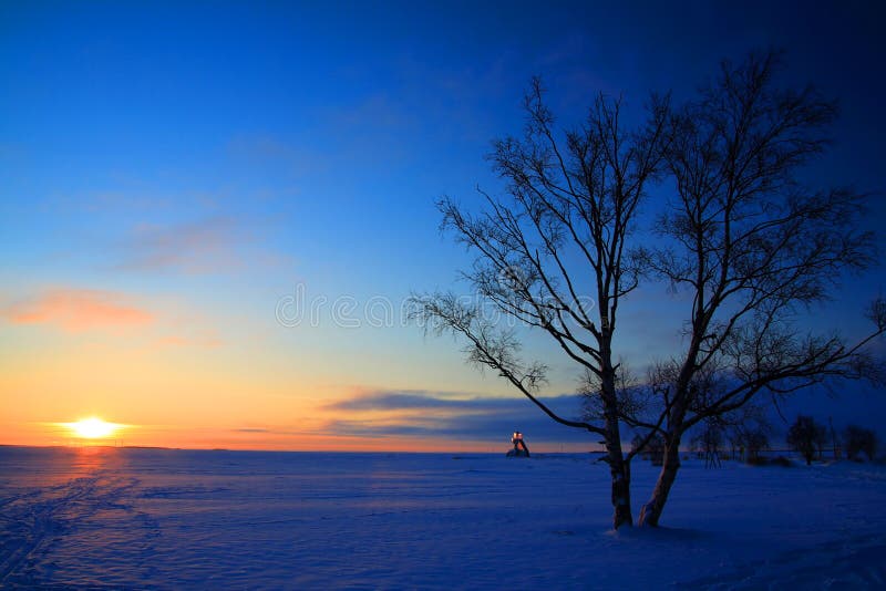Winter sunset stock photo. Image of dusk, desert, climate - 1683758