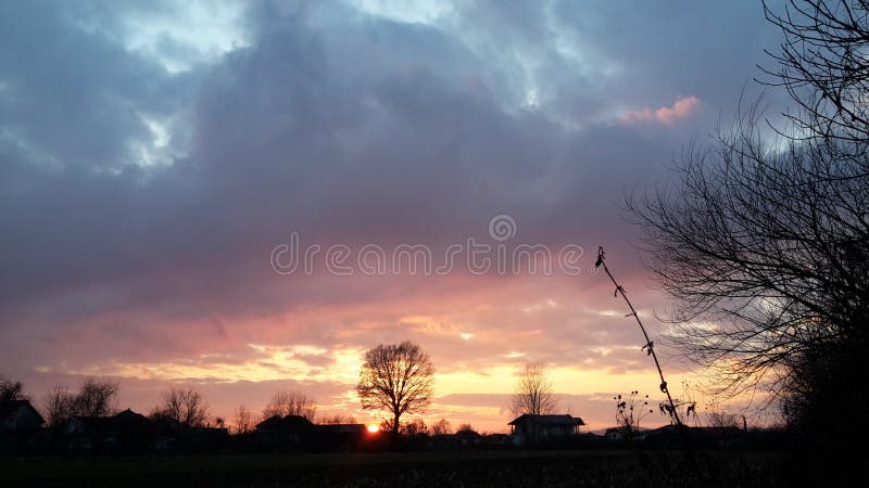 Cold sunset stock photo. Image of ducal, domes, angel - 67243270