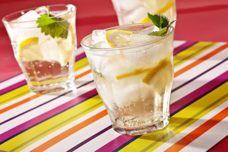 Cold tea stock photo. Image of mint, lemon, beverage - 10694984