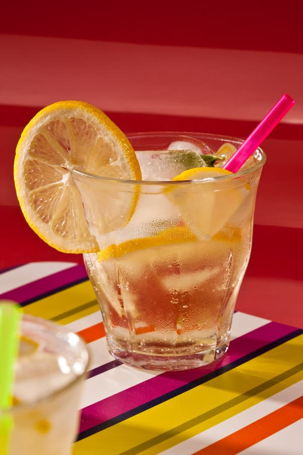 Cold tea stock photo. Image of mint, lemon, fruit, dessert - 9800758