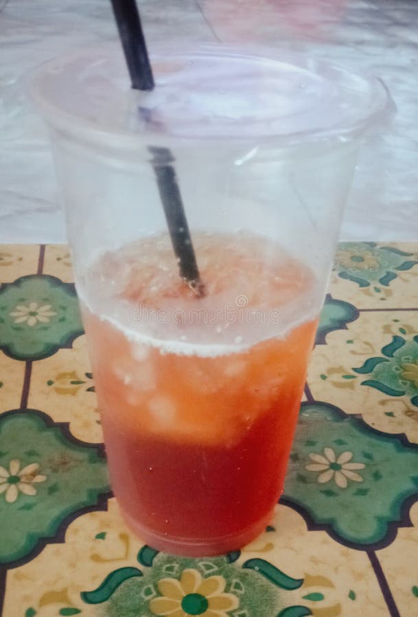 Cold Tea Drink in Plastic Cup Stock Photo - Image of plastic, drink ...