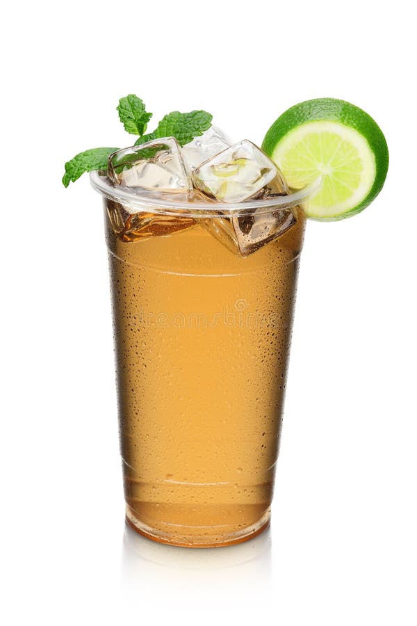 Cold Tea with Mint and Lime Stock Photo - Image of alcohol, fluid: 35944854