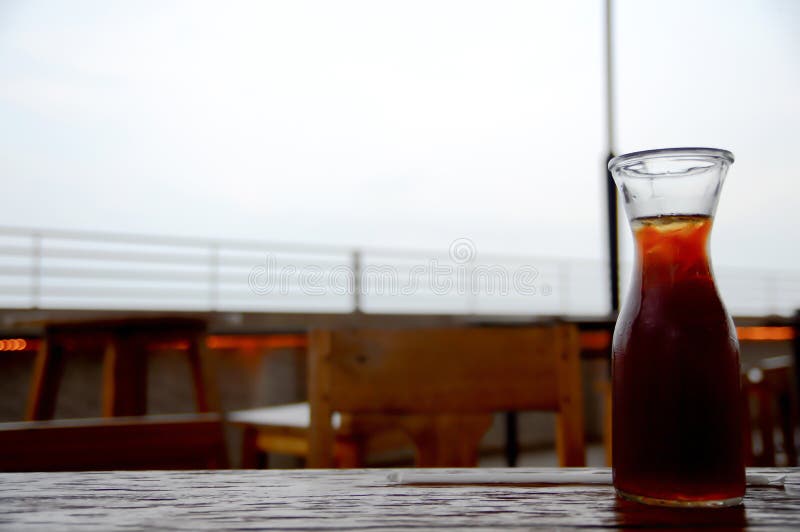 Cold Tea Served in an Unique Jar Stock Image - Image of fresh, flask ...